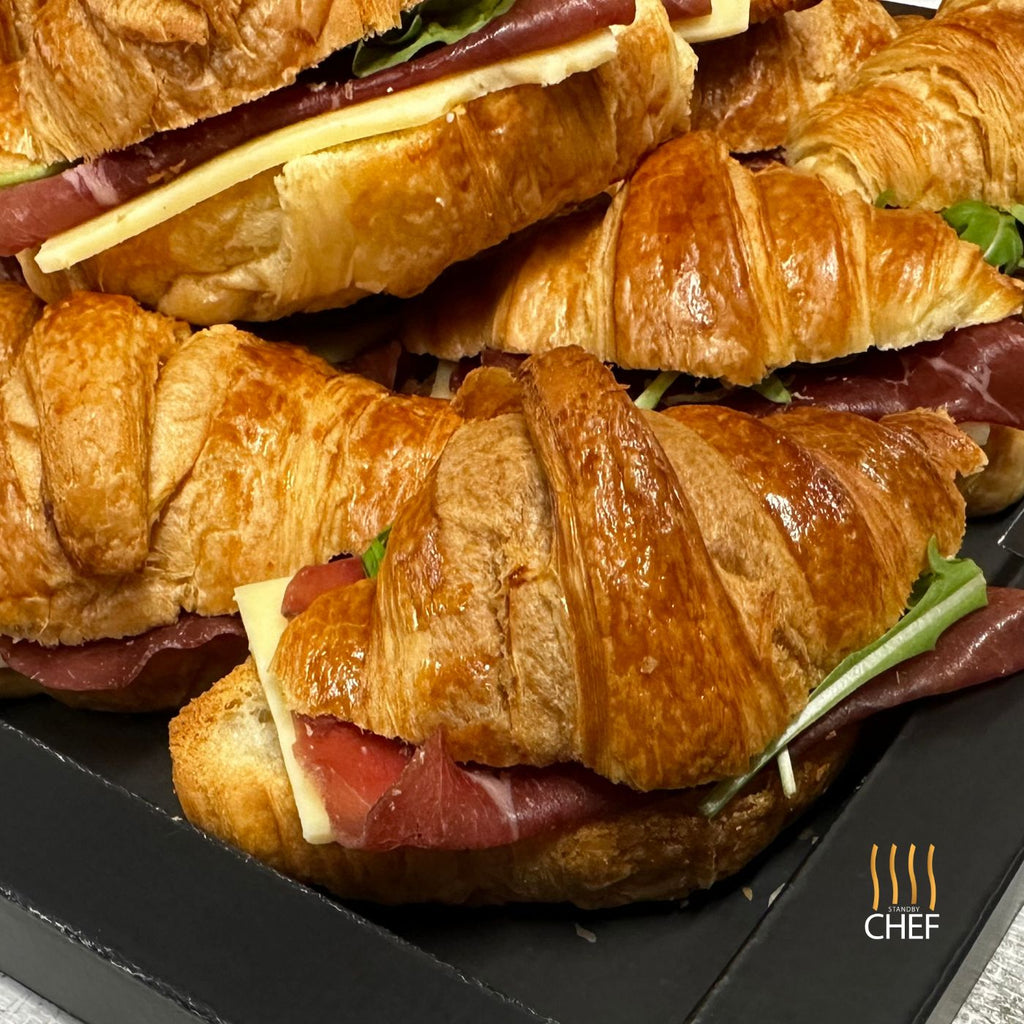 Mini Croissant with Bresaola and Cheese