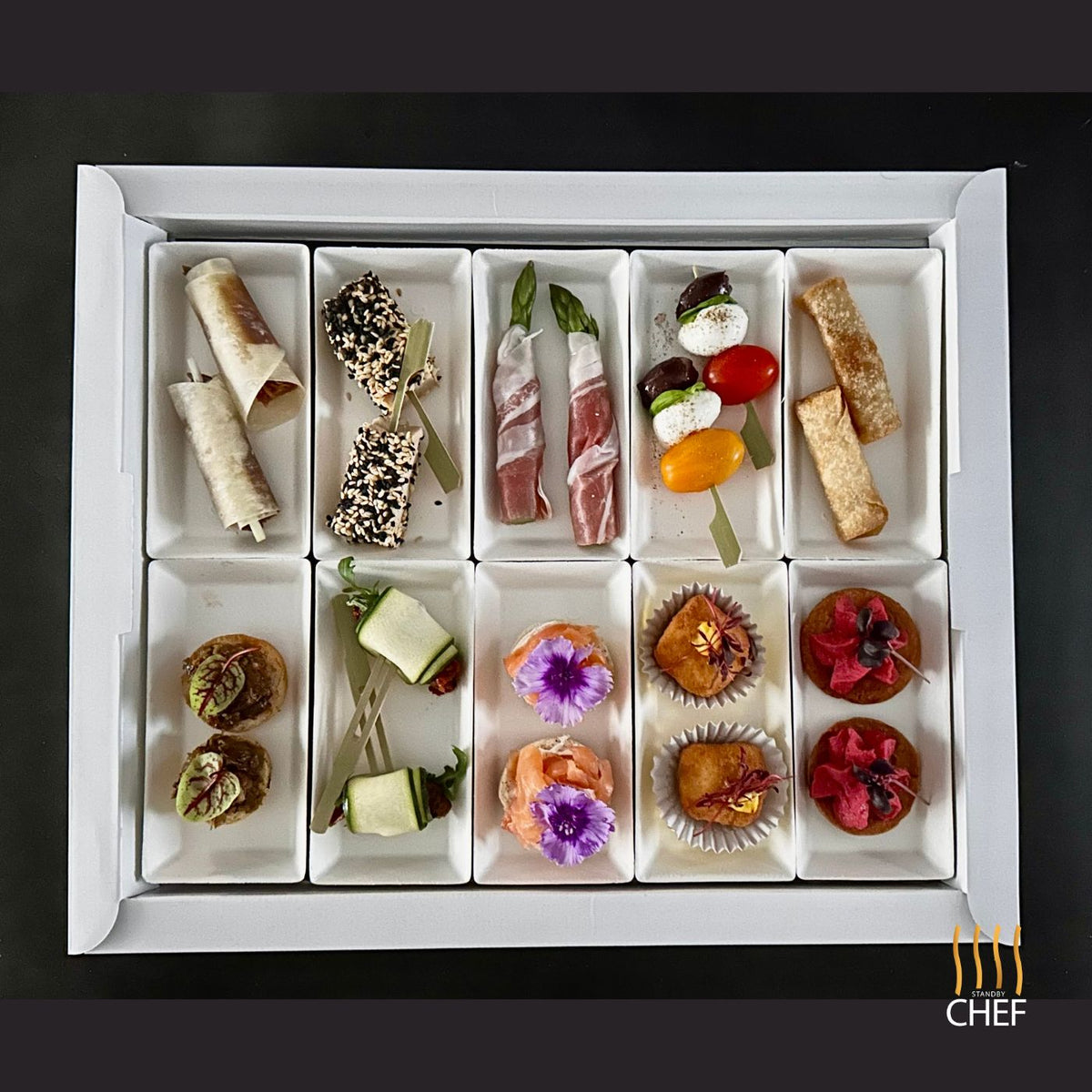 Cocktail Party Canapes - Tasting Canapes Box Kit - Sample our Canapes