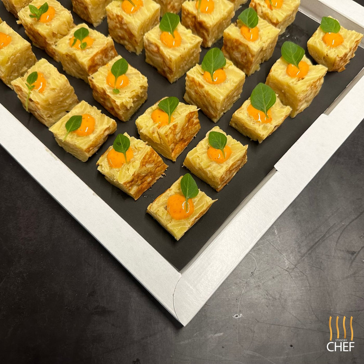 Spanish Tortilla Canapes Delivered To Your Party - Canape Catering for ...