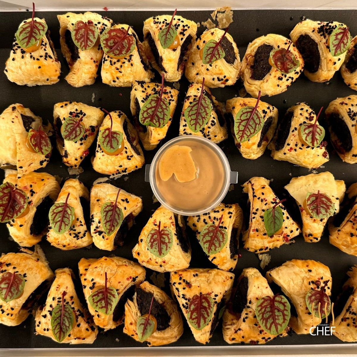 Roasted Christmas Turkey Canapes and Bread Sauce
