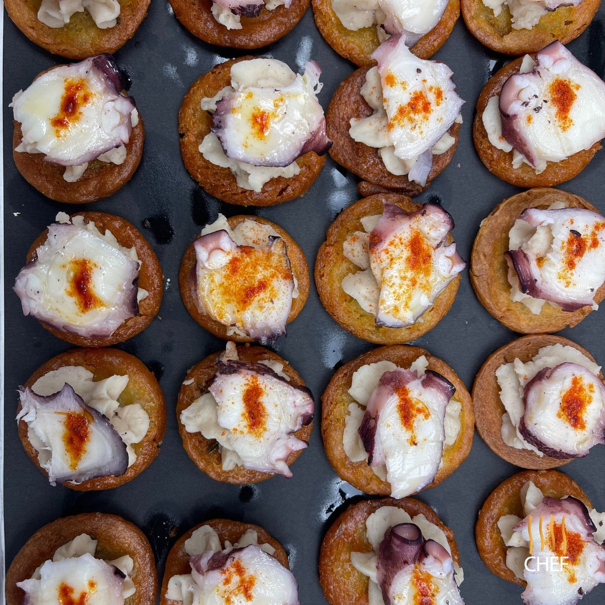 Poached Prawns Canapes and Spicy Tomato Chutney for Christmas